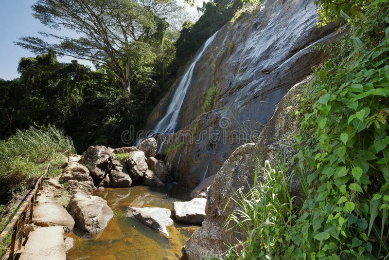 Waterfalls at Kandy in Sri Lanka Stock Photo - Image of hunas ...