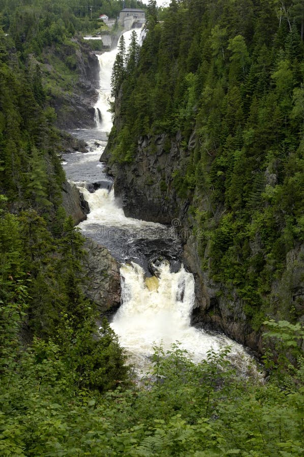 Waterfalls of Les Sept Chutes Stock Image - Image of chutes, nature ...