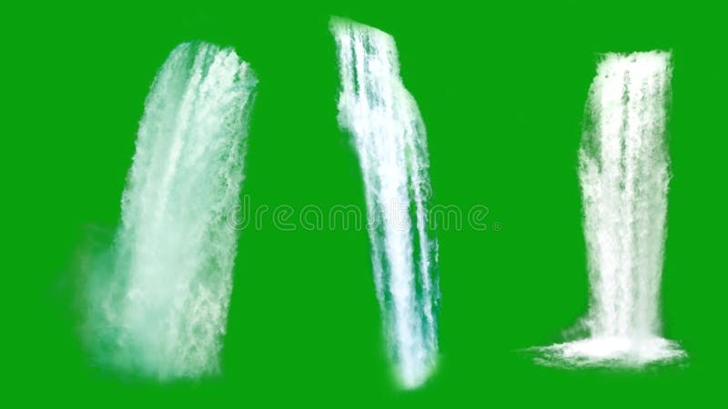 Waterfalls Motion Graphics with Plain White Background Stock Video ...