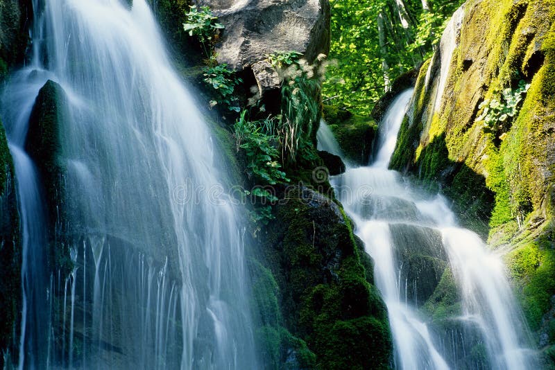 Spring water waterfall stock image. Image of green, natural - 22703841