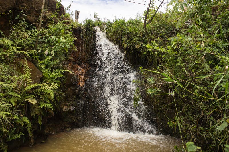 Waterfalls in nature stock photo. Image of mountain - 141716986