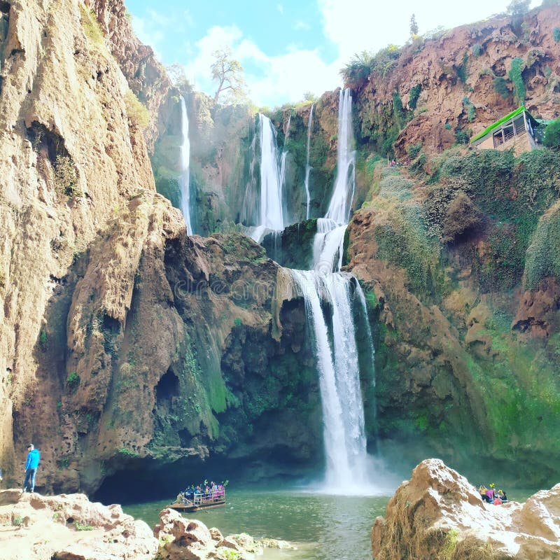 Waterfalls Ouzoud in Azilal, Morocco Stock Image - Image of river ...