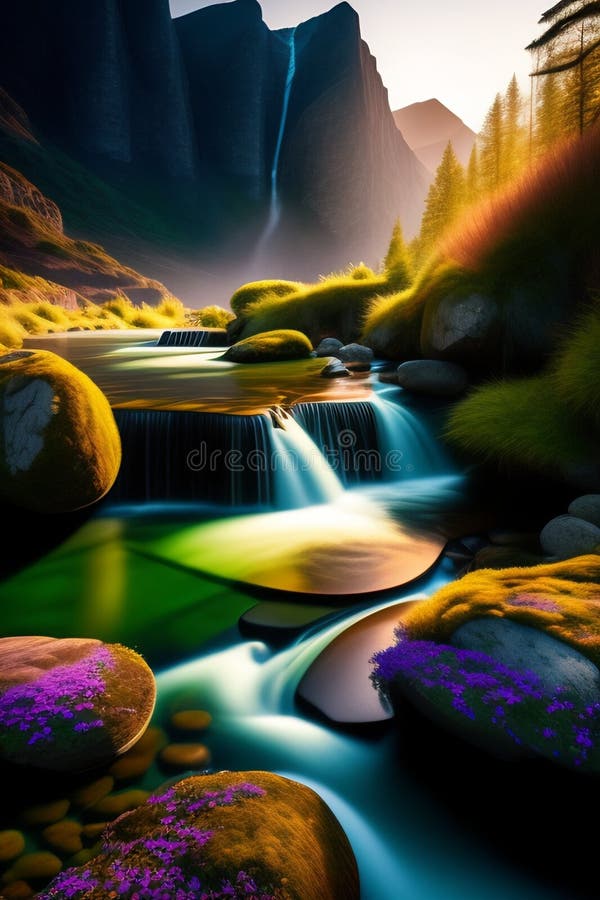 Waterfalls Process of Cleansing and the Continuous Flow of Energy and ...