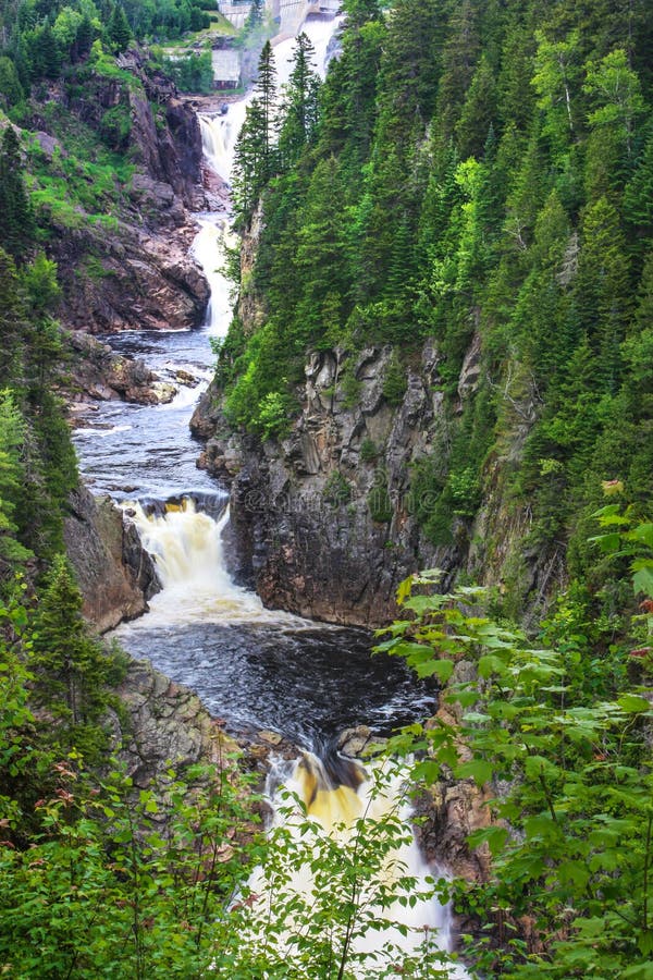 Waterfalls in Quebec Canada Stock Image - Image of waterfalls, quebec ...