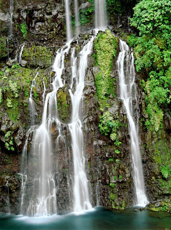 Waterfalls in Reunion stock image. Image of pattern, landscape - 3774271