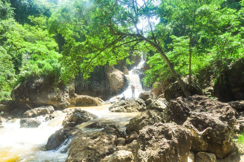 Waterfalls and Rivers at West Java Indonesia Stock Image - Image of ...