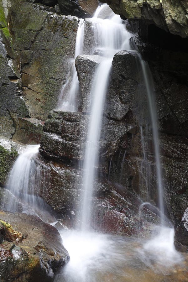 Waterfalls and rock stock photo. Image of leaves, ponds - 59700834