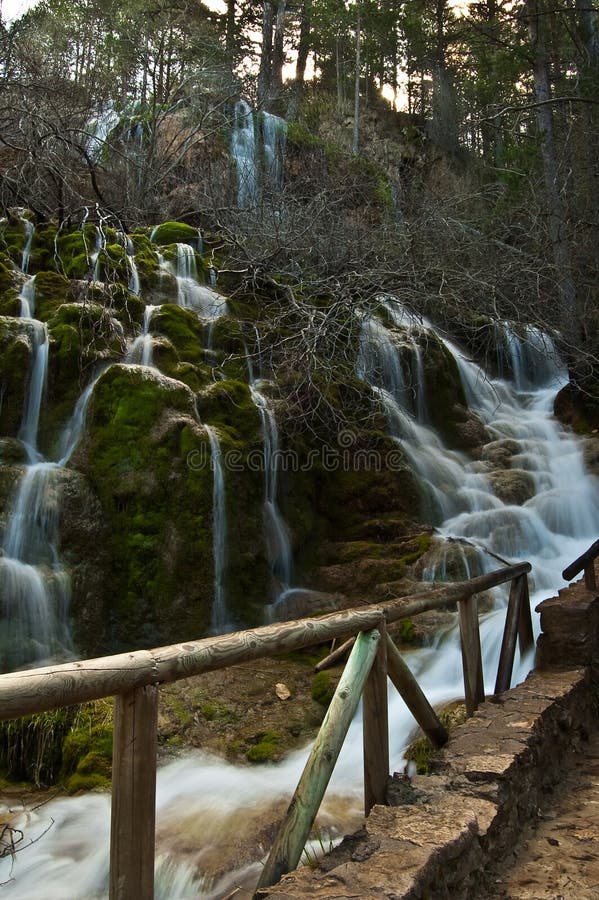 The Waterfalls on the Rocks Stock Image - Image of flowing, waterfall ...
