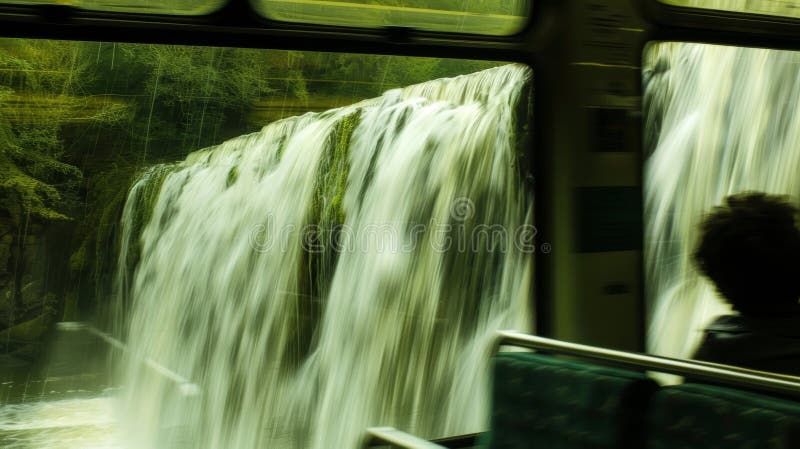The Waterfalls Seem To Dance Along with the Trains Movement a ...