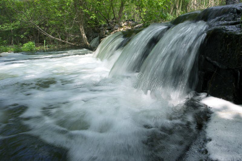 Waterfalls smal stock image. Image of smal, leaf, water - 84586813