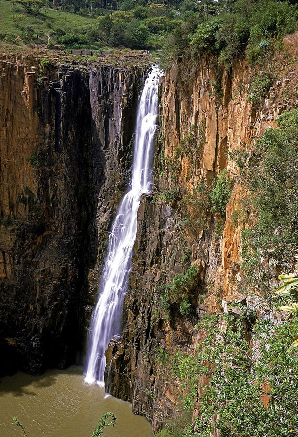 Waterfalls in South Africa stock image. Image of landmark - 3773777