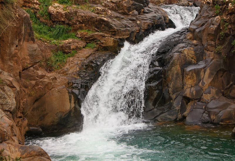 Cachoeira Santa Maria Waterfall Goias Brazil Stock Photo - Image of ...