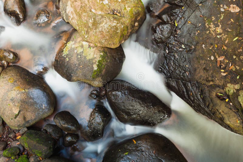 Waterfalls Stream among Rocks Stock Photo - Image of creek, flowing ...