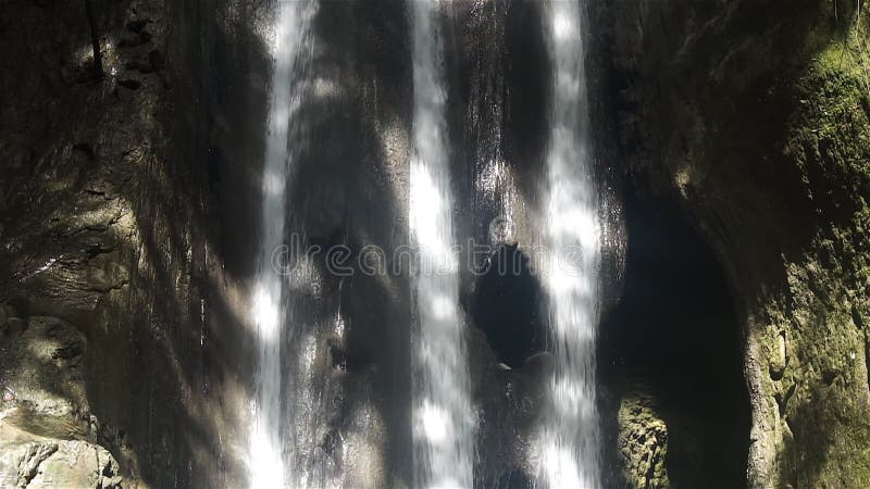 Waterfalls with Three Flows Stock Video - Video of scenic, jungle ...