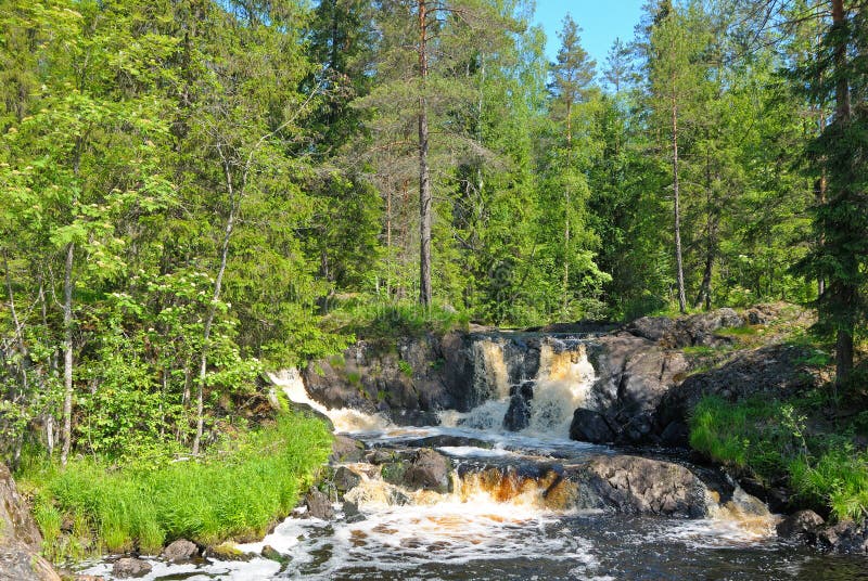 Waterfalls on the Tohmajoki River Stock Image - Image of beautiful ...
