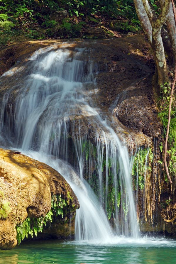 Waterfalls in Topes De Collantes, Cuba Stock Photo - Image of current ...