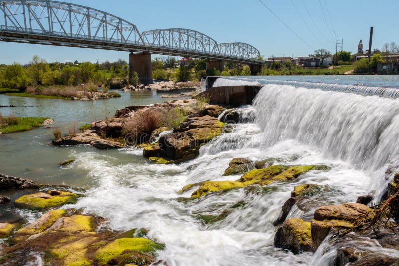 Waterfalls Under the Bridge in Llano Texas Stock Photo - Image of ...