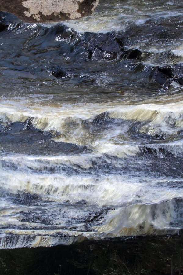 Waterfalls and Water Running through Rocks on the River Stock Image ...