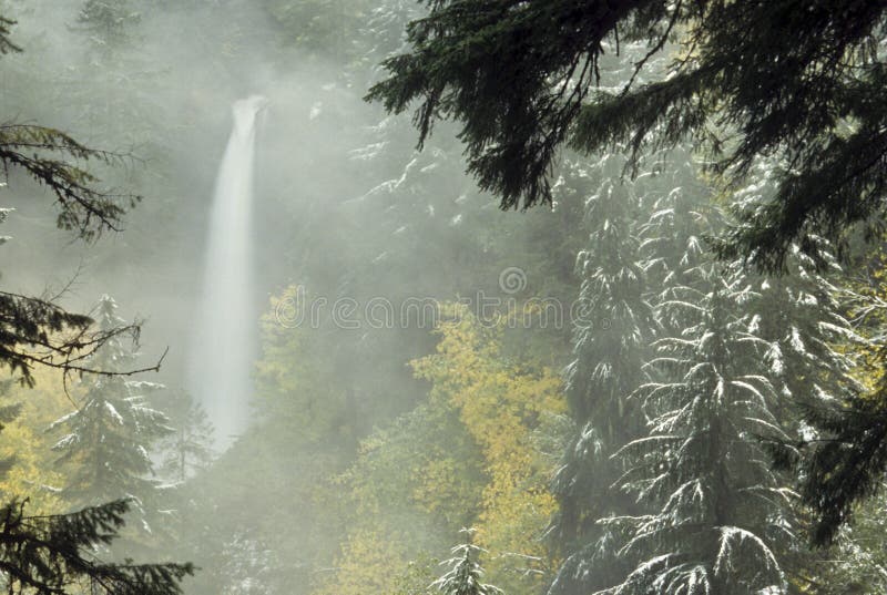 Waterfalls in winter stock photo. Image of silver, state - 13614576