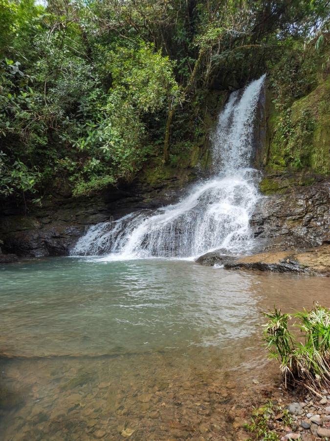 Waterfalls in Winter Mountains of Panama Stock Image - Image of cliff ...