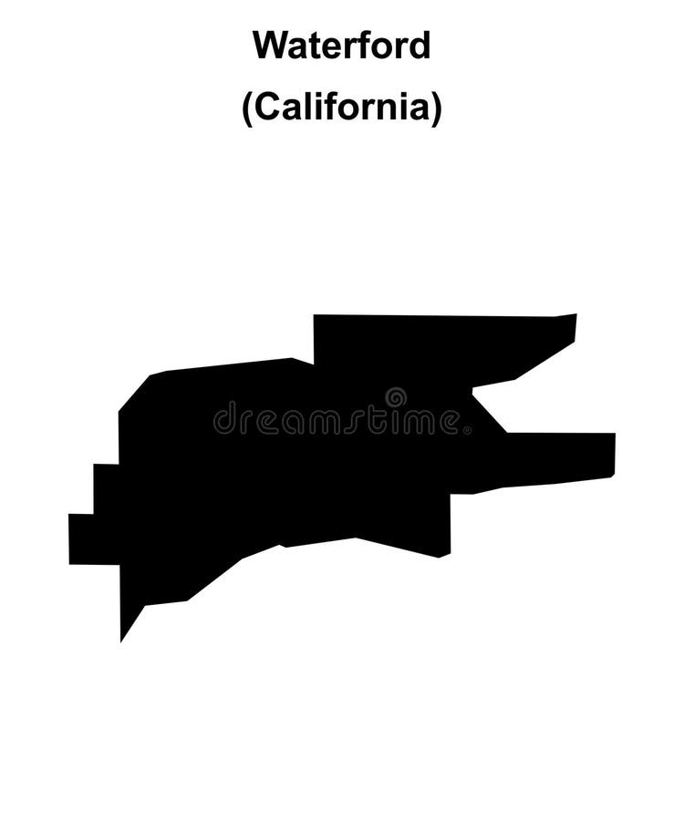 Waterford outline map stock vector. Illustration of region - 386070481