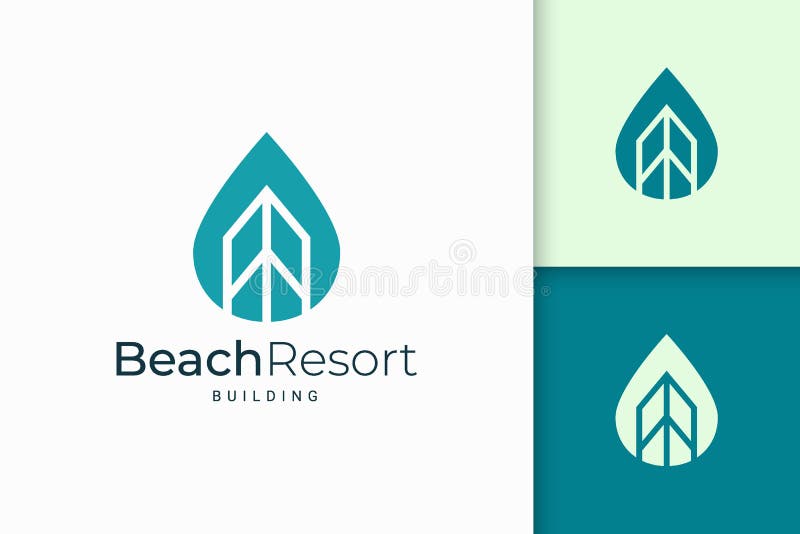 Waterfront Apartment or Property Logo Modern Shape Stock Vector ...