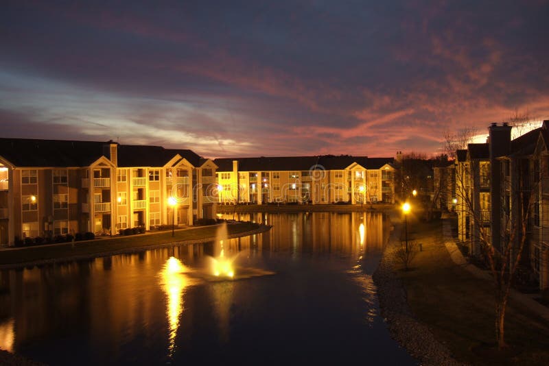 Waterfront Apartments stock image. Image of beach, stormy - 27280023