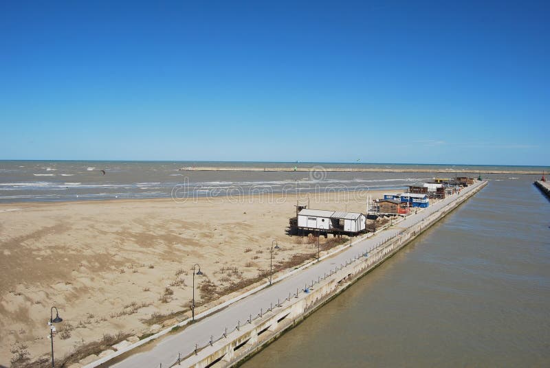 The Waterfront and Beach of Pescara Stock Image - Image of summer ...