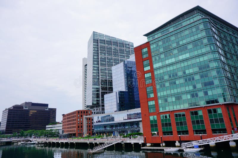 Boston waterfront building stock image. Image of colonade - 98729181