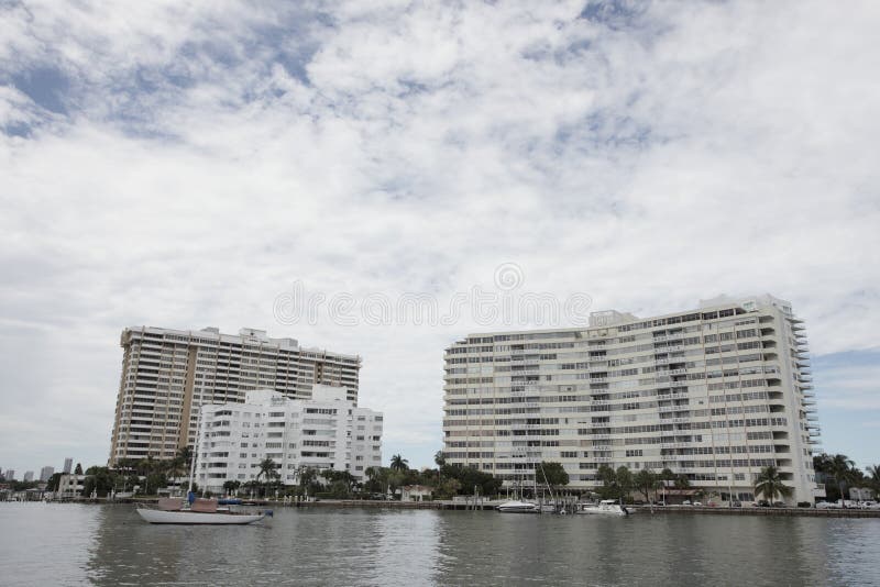 Waterfront buildings stock image. Image of cloudy, front - 11322389