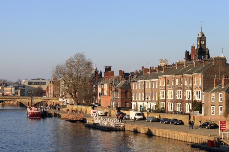 Waterfront Buildings on River Ouse in York. Editorial Stock Image ...