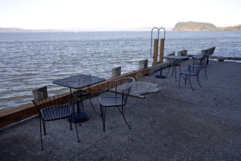 Waterfront cafe stock photo. Image of table, outdoor, chair - 1414478