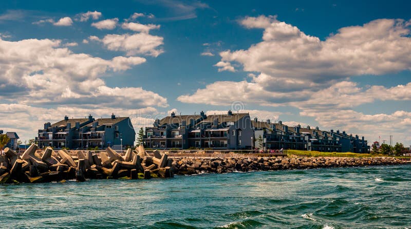 Waterfront Condos and a Jetty in Point Pleasant Beach, New Jersey ...