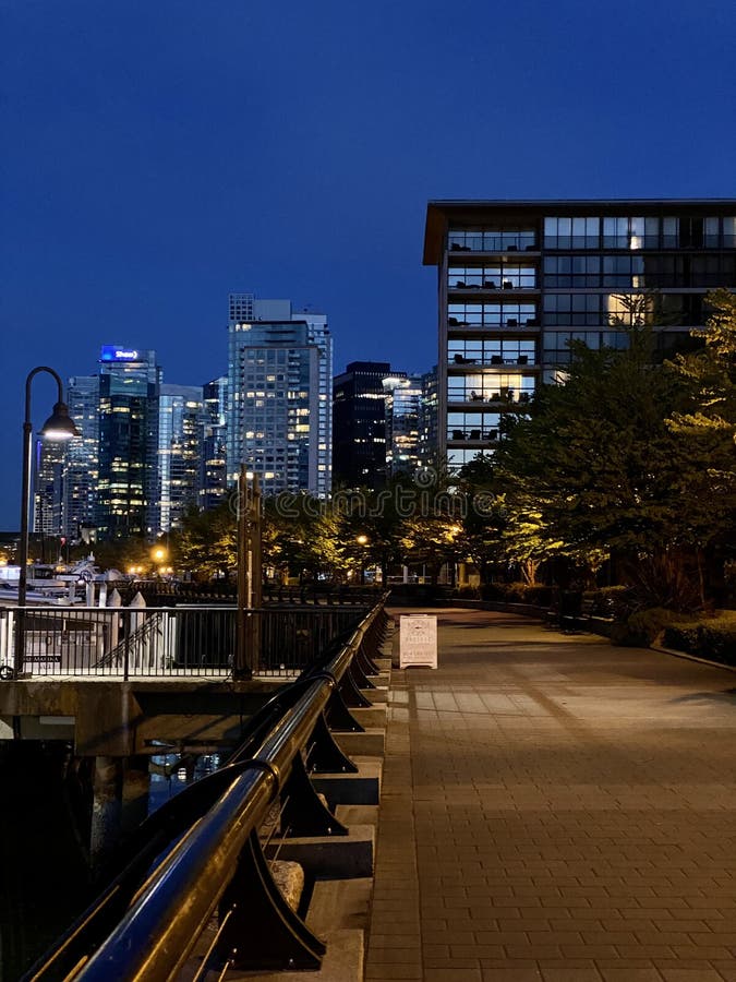Waterfront Esplanade stock image. Image of fence, iron - 217777029