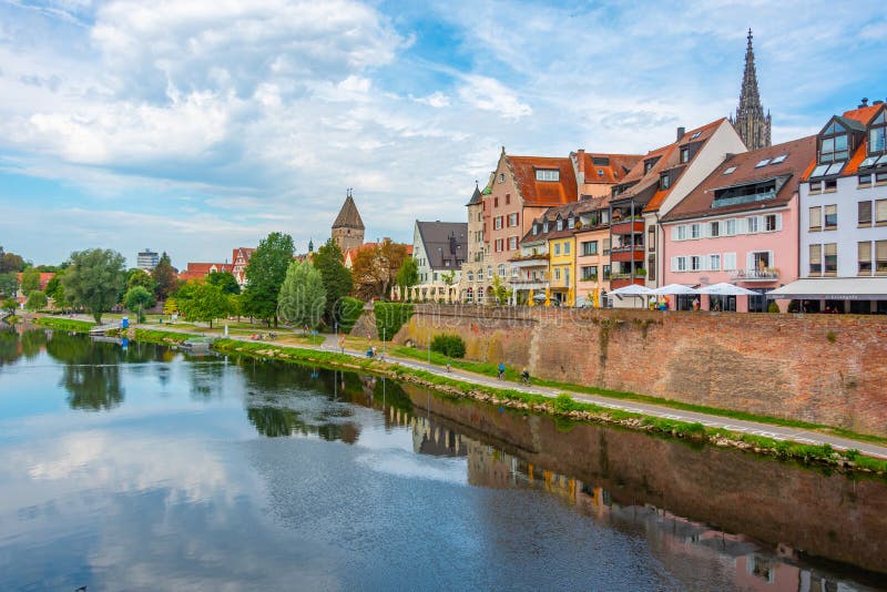 Waterfront of German Town Ulm Editorial Stock Photo - Image of panorama ...
