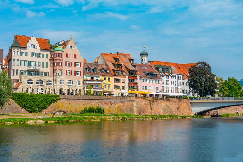 Waterfront of German Town Ulm Editorial Photography - Image of germany ...