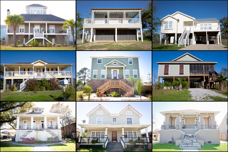 Large American Luxury Homes Collage Stock Image - Image of copy, houses ...