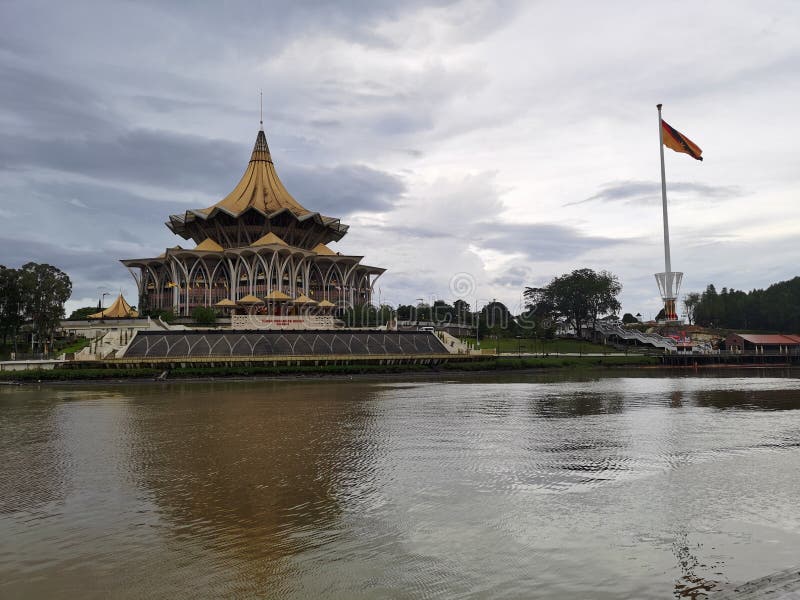 Waterfront Kuching, Sarawak,Malaysia Editorial Photo - Image of river ...