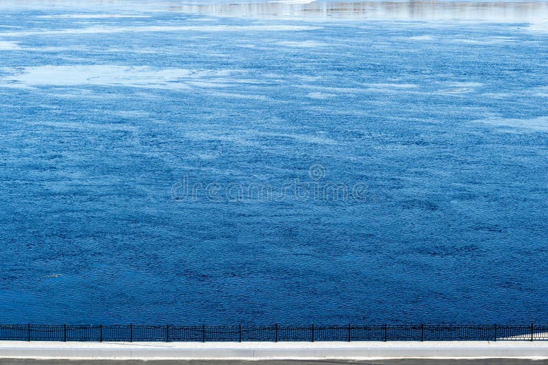 Waterfront Large Deep Rivers within the City Limits. Background Stock ...