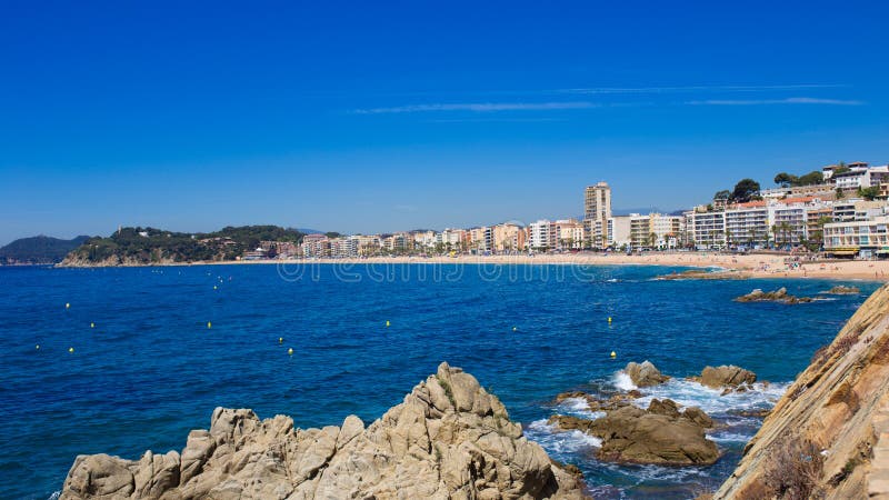 Waterfront of LLoret De Mar Costa Brava Stock Image - Image of girona ...