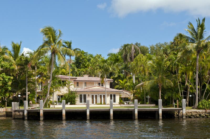 Luxury Waterfront stock image. Image of exclusive, beach - 12339493