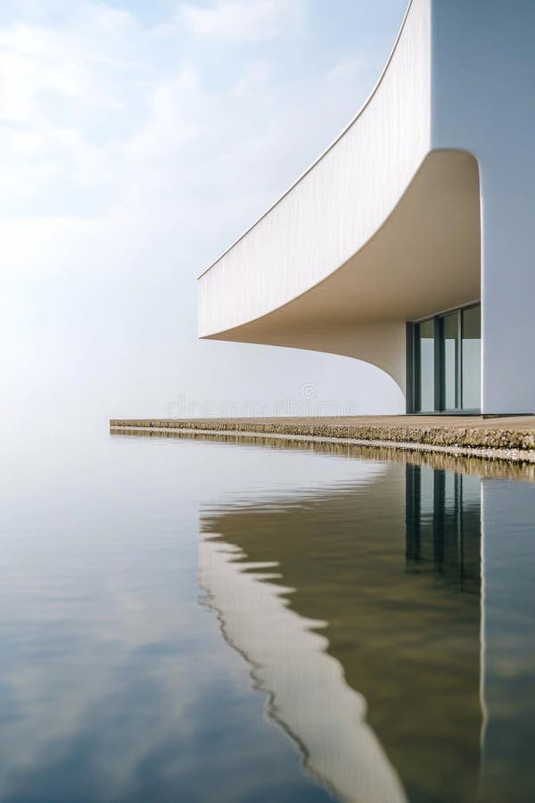 Waterfront Modern Architecture Building Reflection Image Stock Photo ...