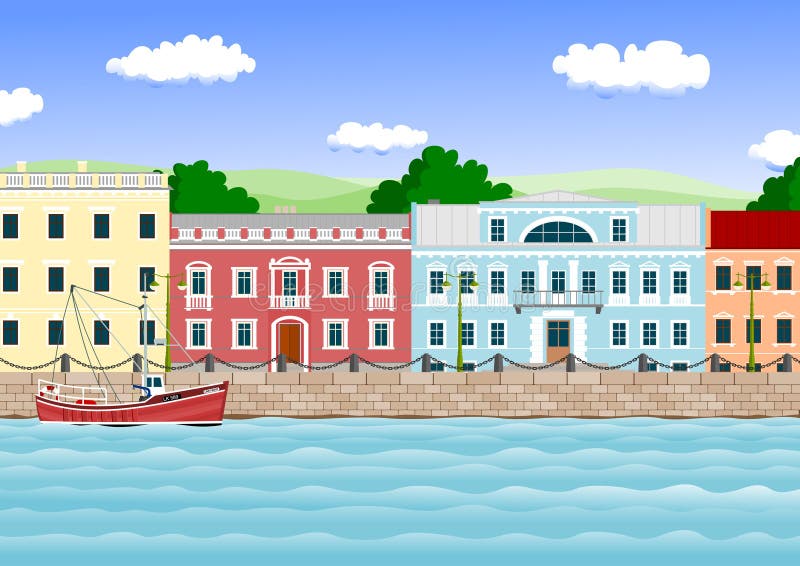 Harbor Waterfront Stock Illustrations – 13,502 Harbor Waterfront Stock ...