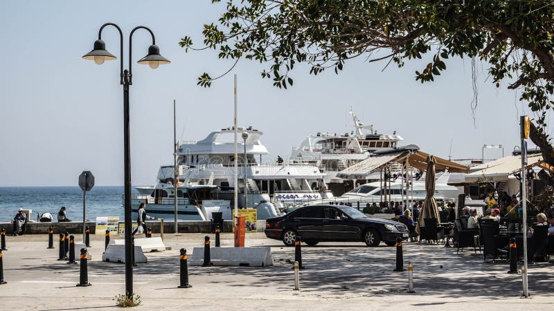 Waterfront in Paphos Cyprus Summer Editorial Stock Image - Image of ...