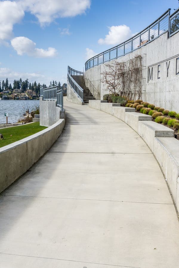 Waterfront Park Walkway stock photo. Image of washington - 274774484