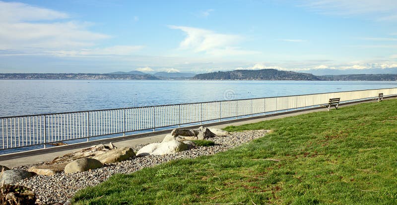 Waterfront Pathway stock photo. Image of sidewalk, trail - 13031750