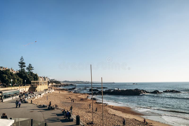 The Waterfront of Porto Facing the Atlantic Ocean and Its Beaches ...