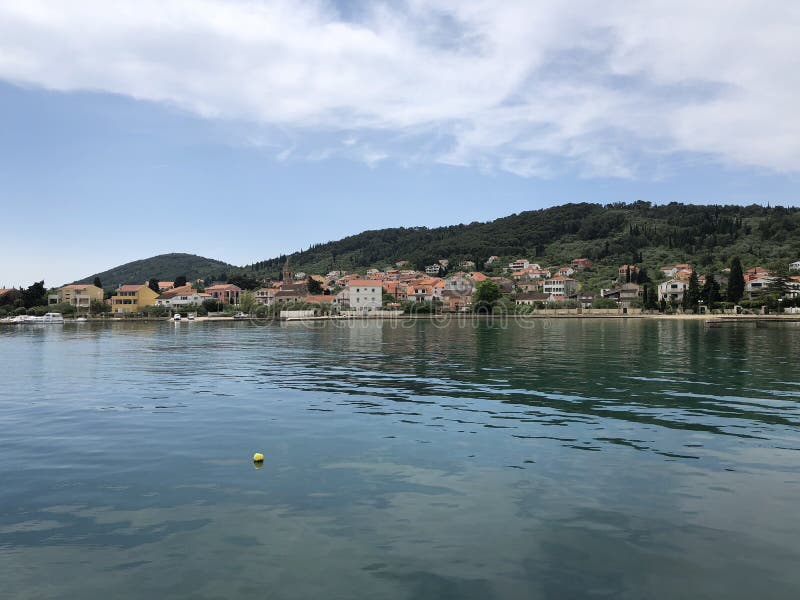 Waterfront in Preko stock image. Image of island, hill - 186188621