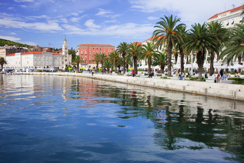 Waterfront Promenade in Split Editorial Photo - Image of landmark ...