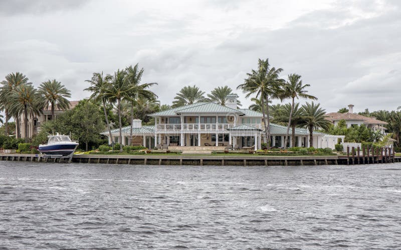 Waterfront real estate editorial stock image. Image of american - 73776894